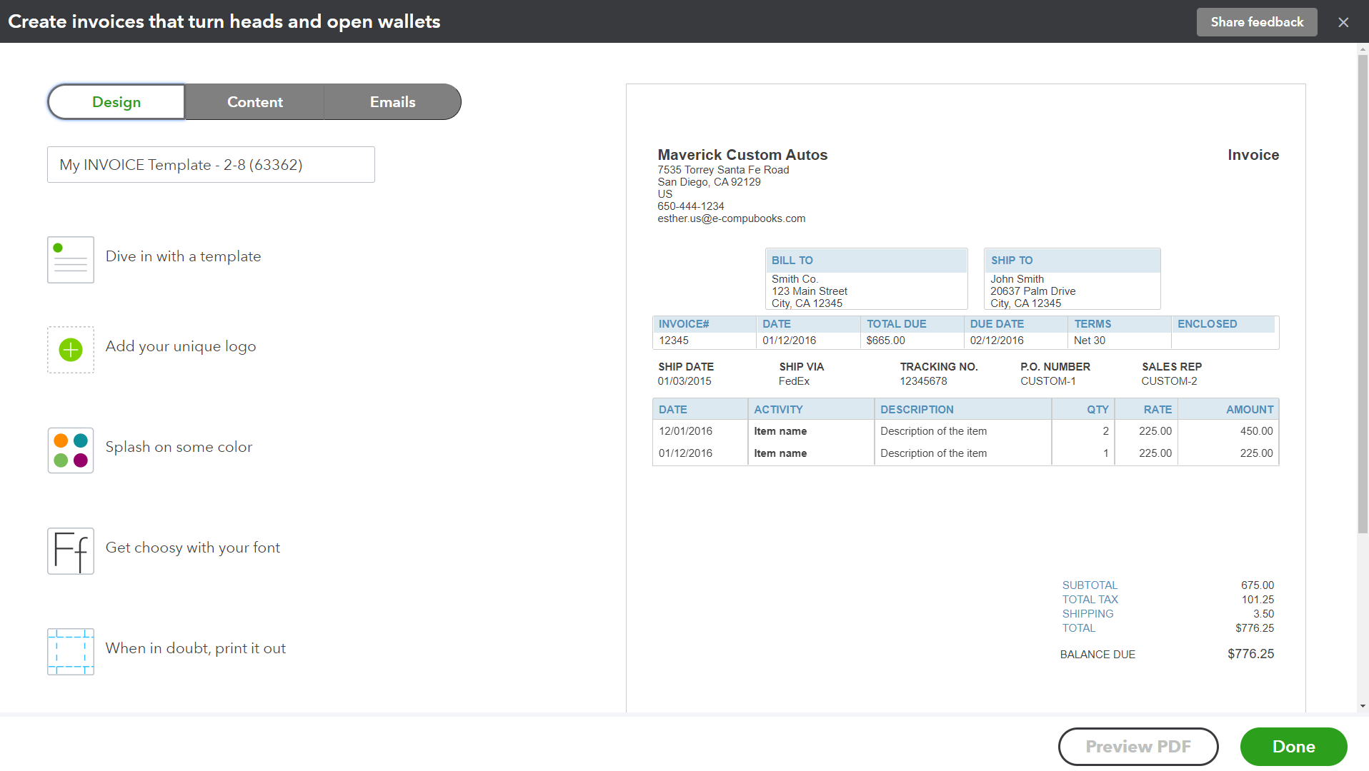 Add custom fields and customize forms – Online Bookkeeping